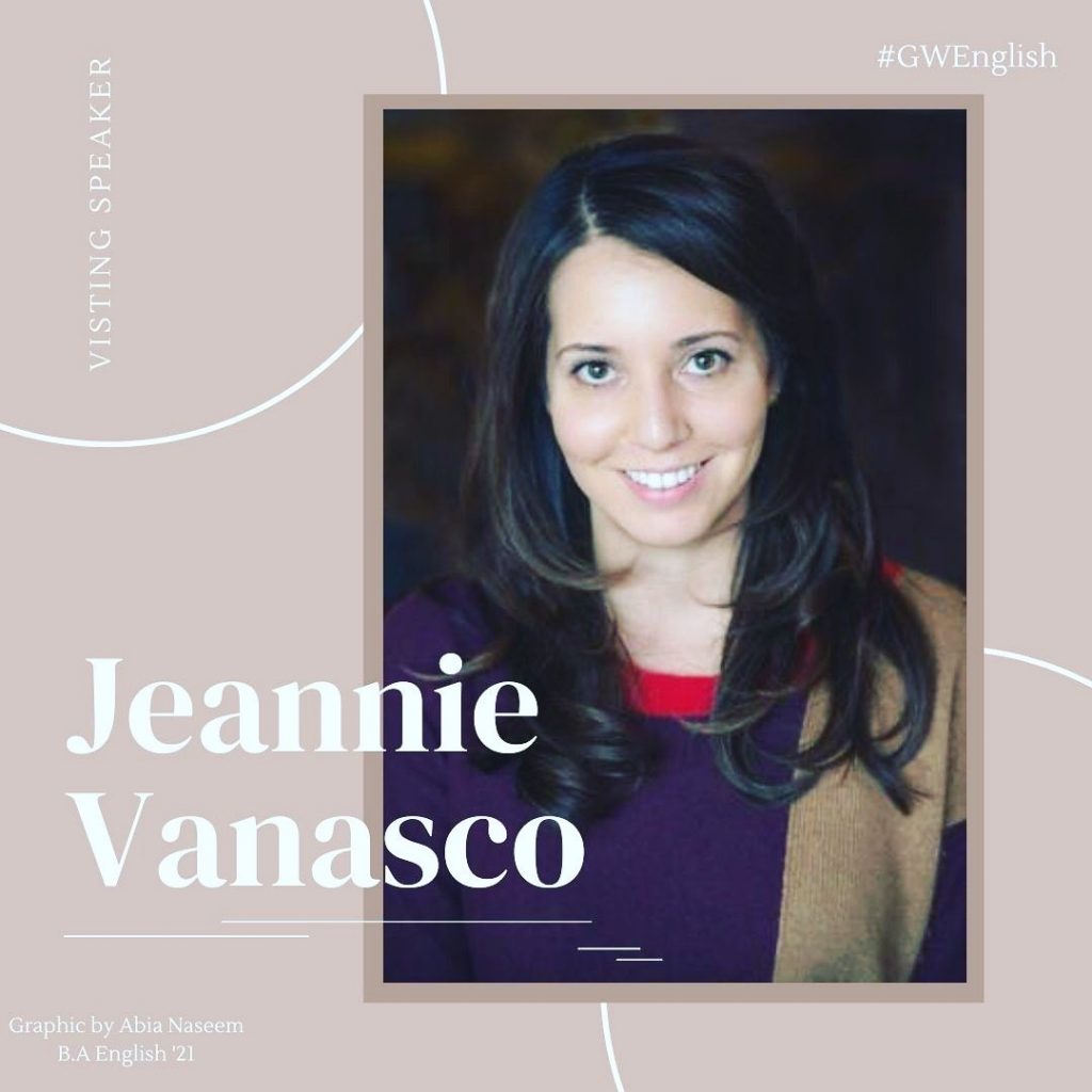 Visiting Speaker: Jeannie Vanasco - Department of English