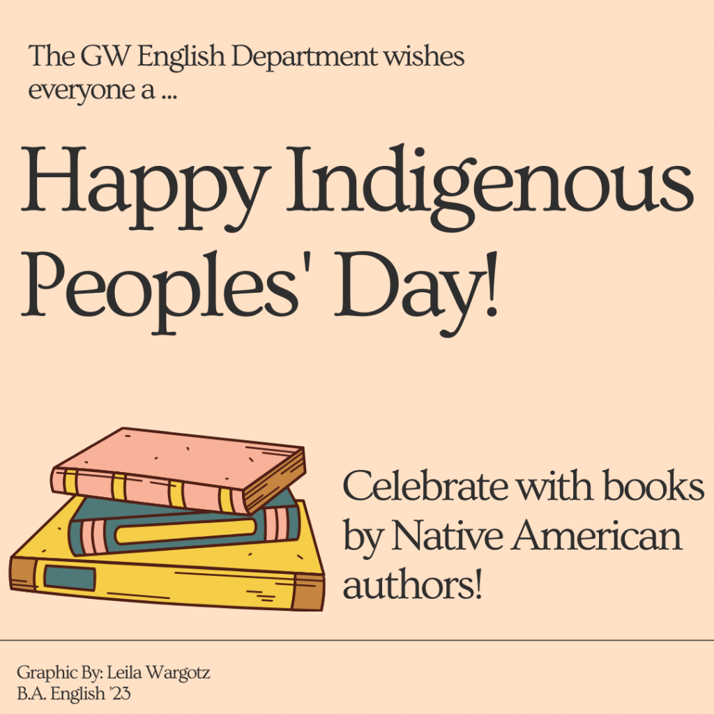 Happy Indigenous Peoples' Day! - Department of English